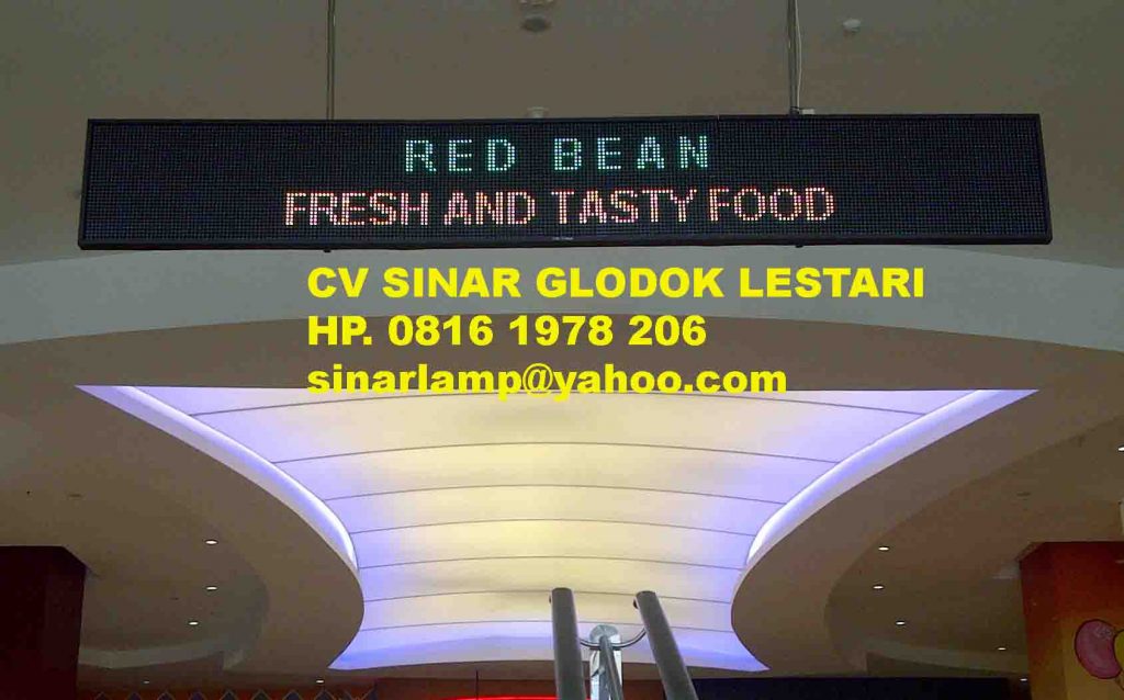 Lampu Running Text Indoor Mall - Agen dan Distributor Lampu : CV. Sinar ...